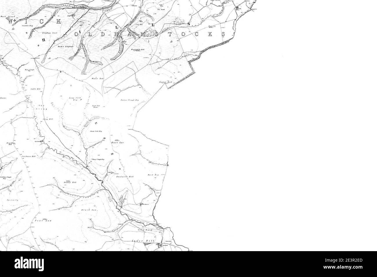 Map of Haddingtonshire Sheet 017, Ordnance Survey, 1854-1855 Stock ...