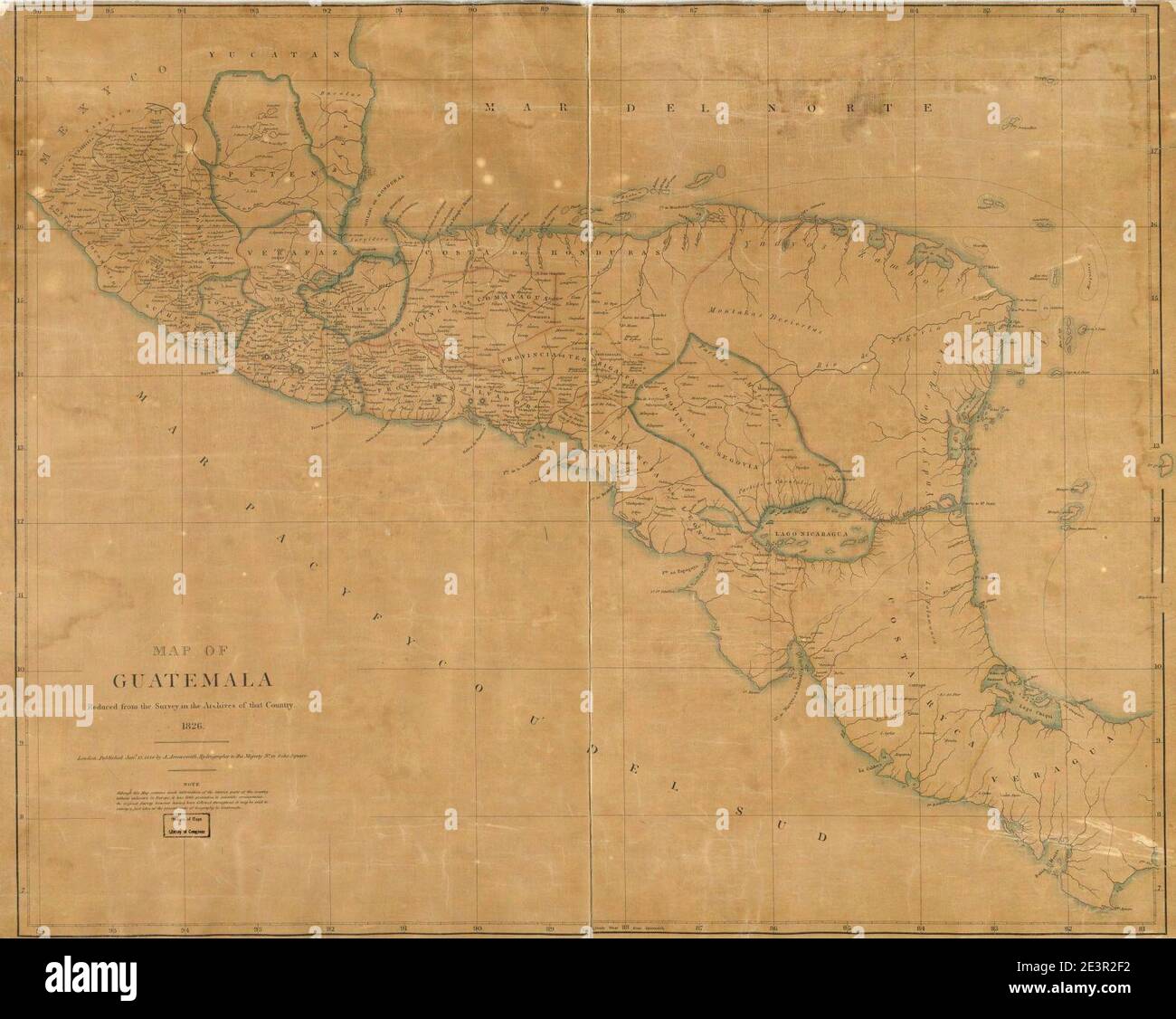 Map of Guatemala - reduced from the survey in the archives of that ...