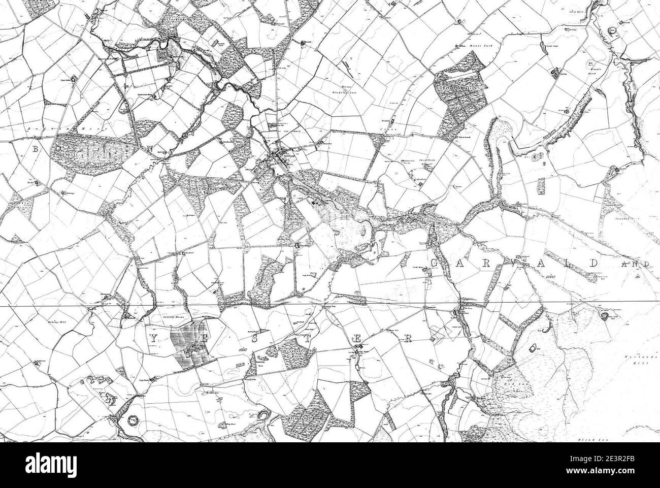 Map of Haddingtonshire Sheet 015, Ordnance Survey, 1854-1855 Stock ...