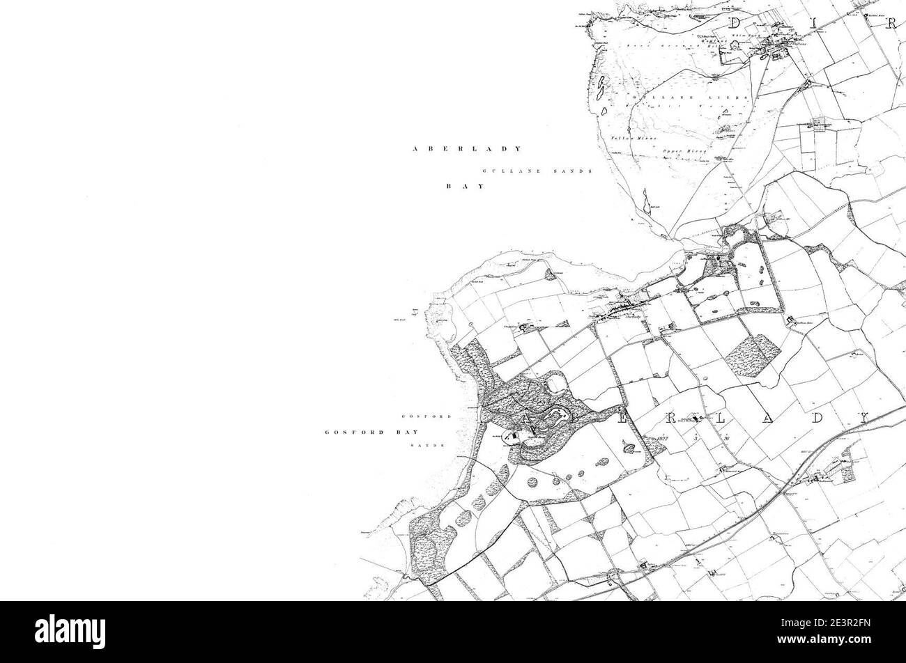 Map of Haddingtonshire Sheet 004, Ordnance Survey, 1854-1855 Stock ...