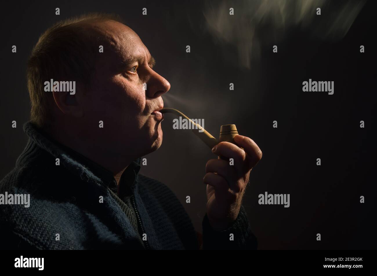 Studio Low Key Profile Portrait High Resolution Stock Photography and ...