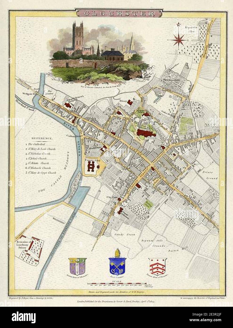 Map of gloucester hi-res stock photography and images - Alamy