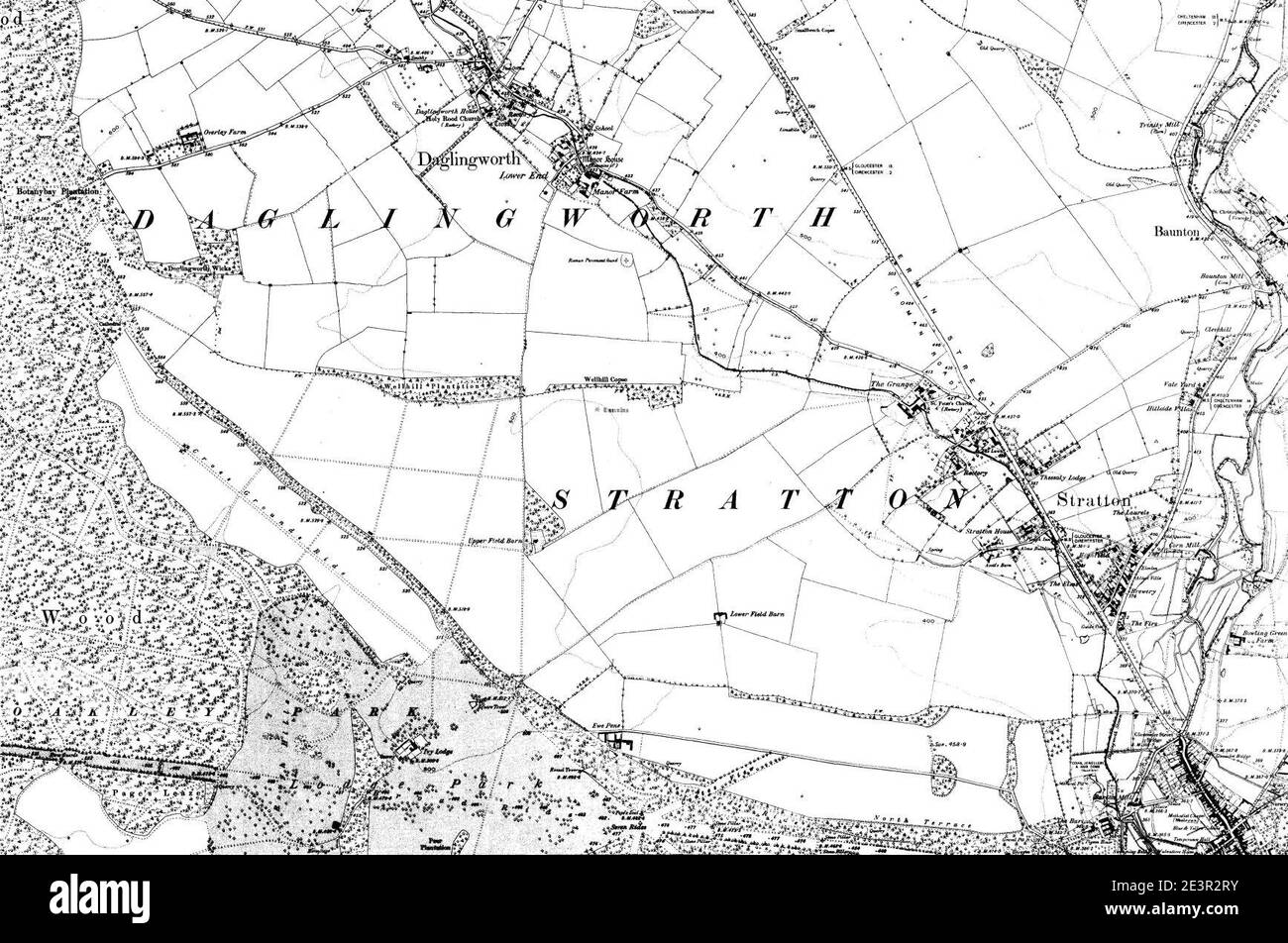 Map of Gloucestershire OS Map name 051-NW, Ordnance Survey, 1884-1894 ...