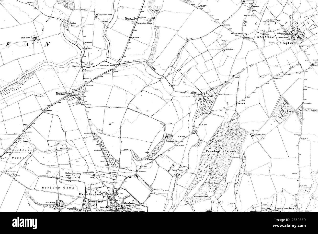 Map of Gloucestershire OS Map name 036-NE, Ordnance Survey, 1884-1894 ...