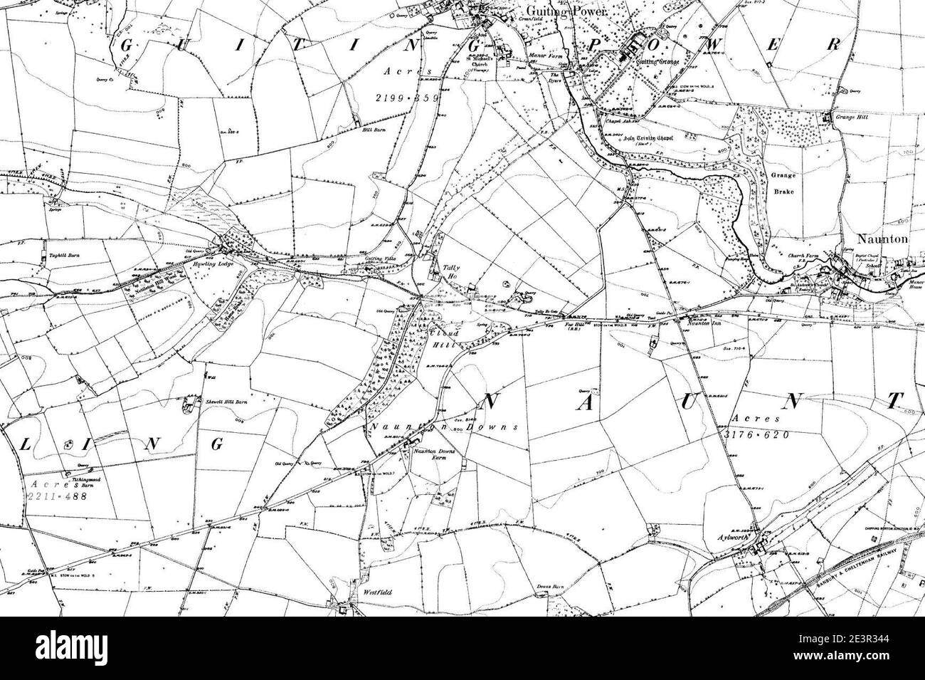 Map of Gloucestershire OS Map name 028-NW, Ordnance Survey, 1884-1894 ...