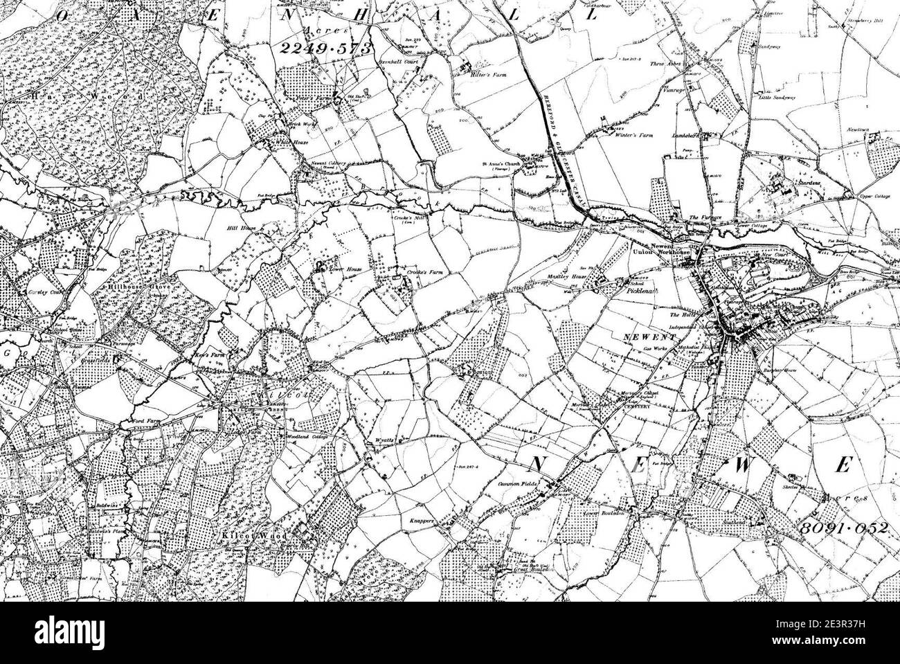 Map of Gloucestershire OS Map name 017-SW, Ordnance Survey, 1884-1894 ...