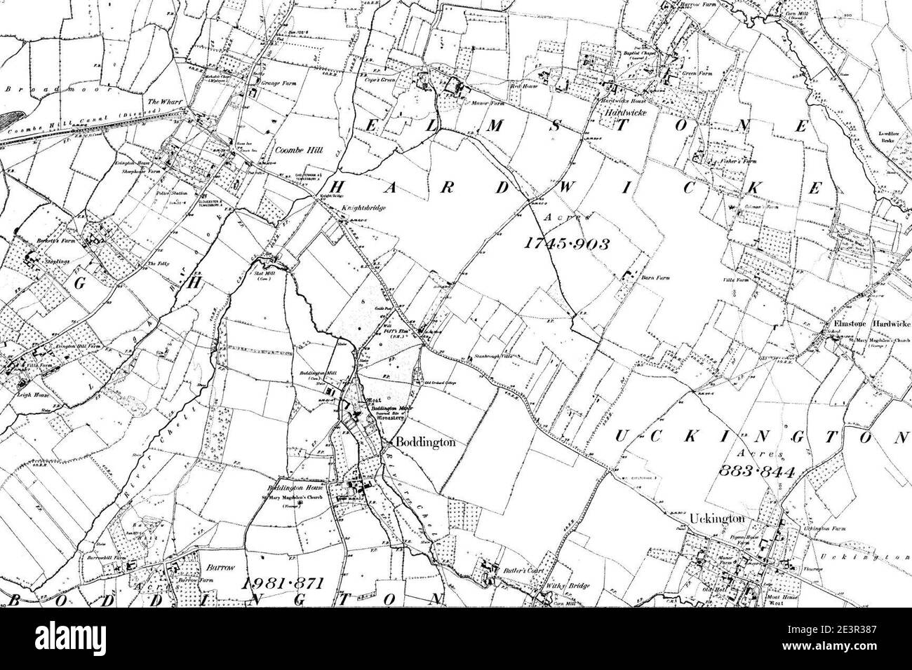 Map of Gloucestershire OS Map name 019-SW, Ordnance Survey, 1884-1894 ...
