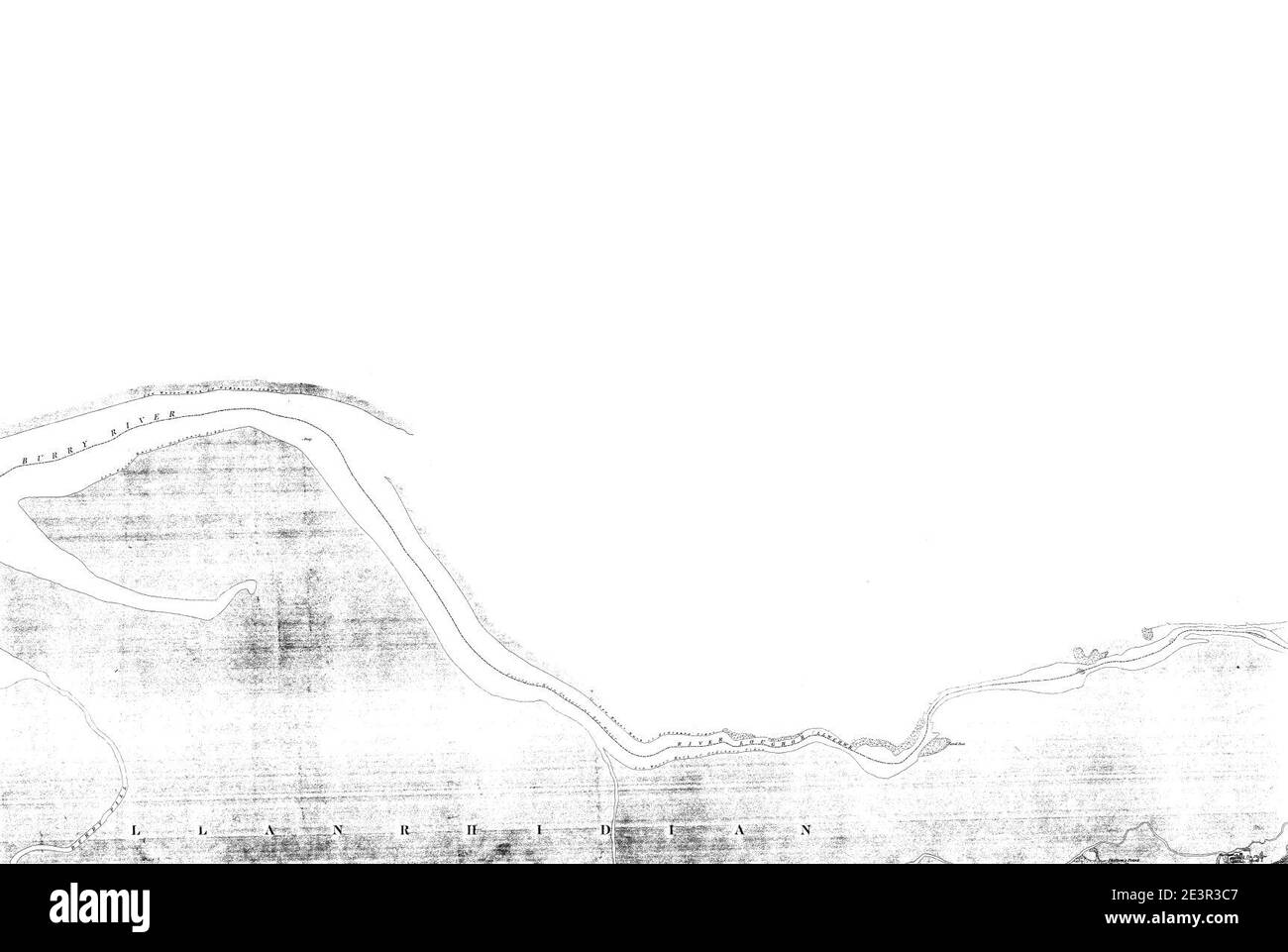 Map of Glamorganshire Sheet 222, Ordnance Survey, 1883-1886 Stock Photo ...