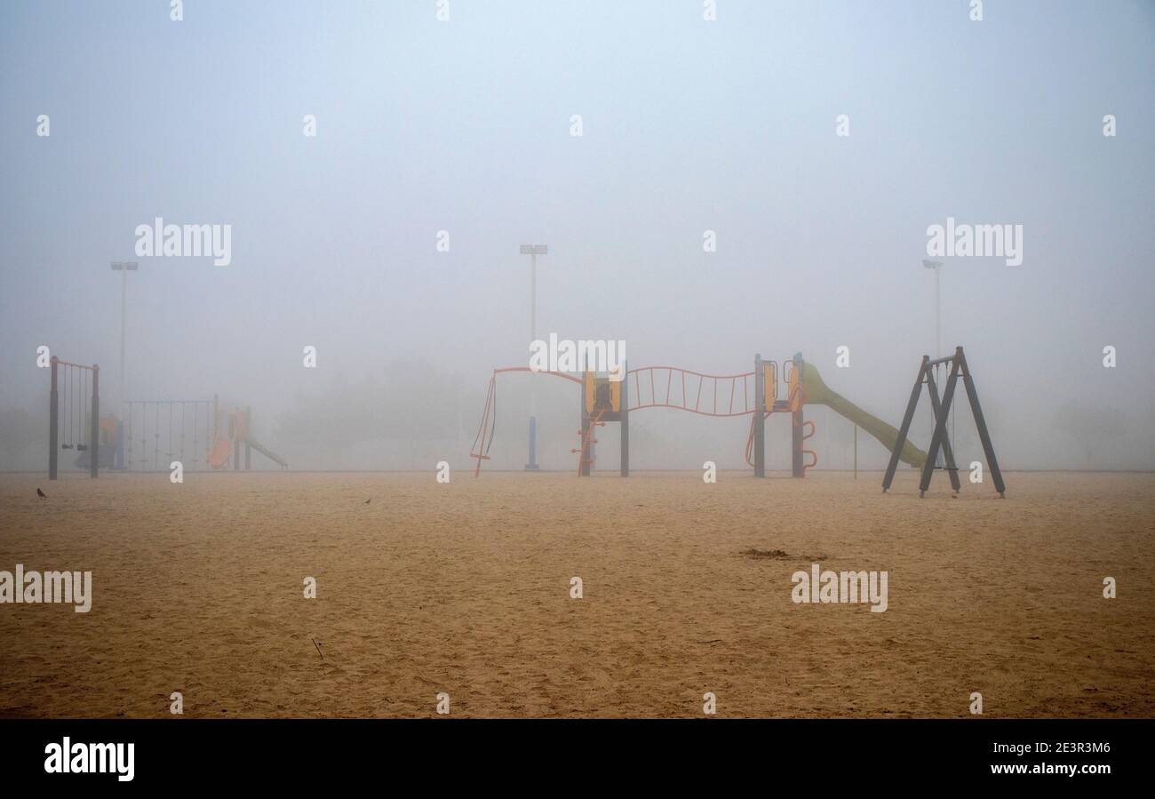 Fog mist playground hi-res stock photography and images - Alamy