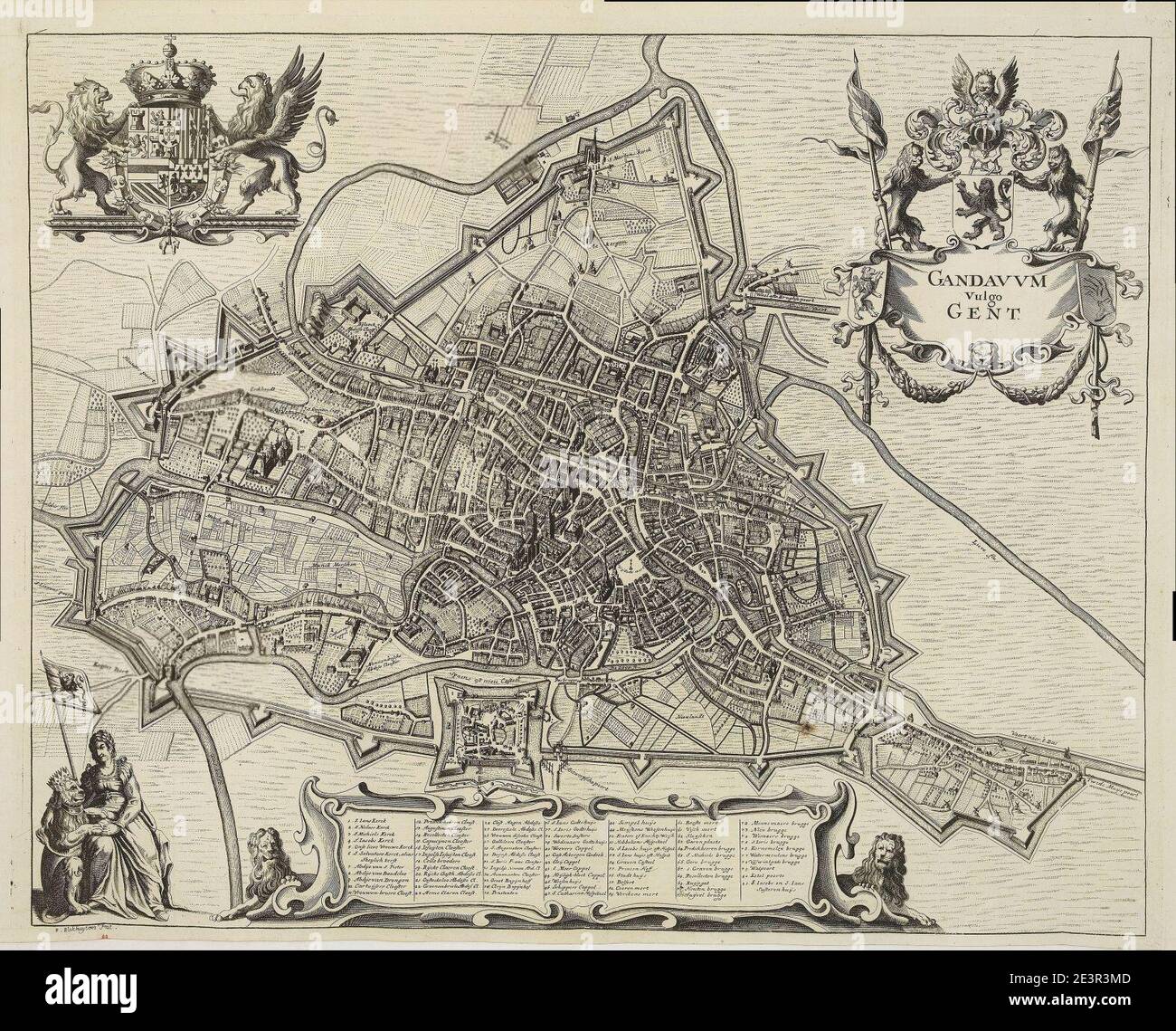 Map of Ghent by Sanderus Stock Photo - Alamy