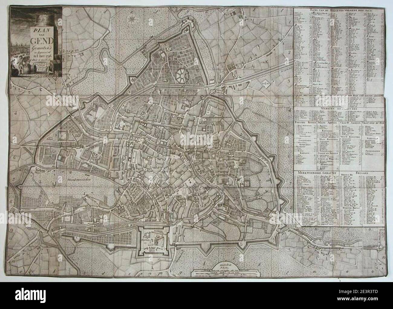 Map of Ghent by Goethals Stock Photo - Alamy