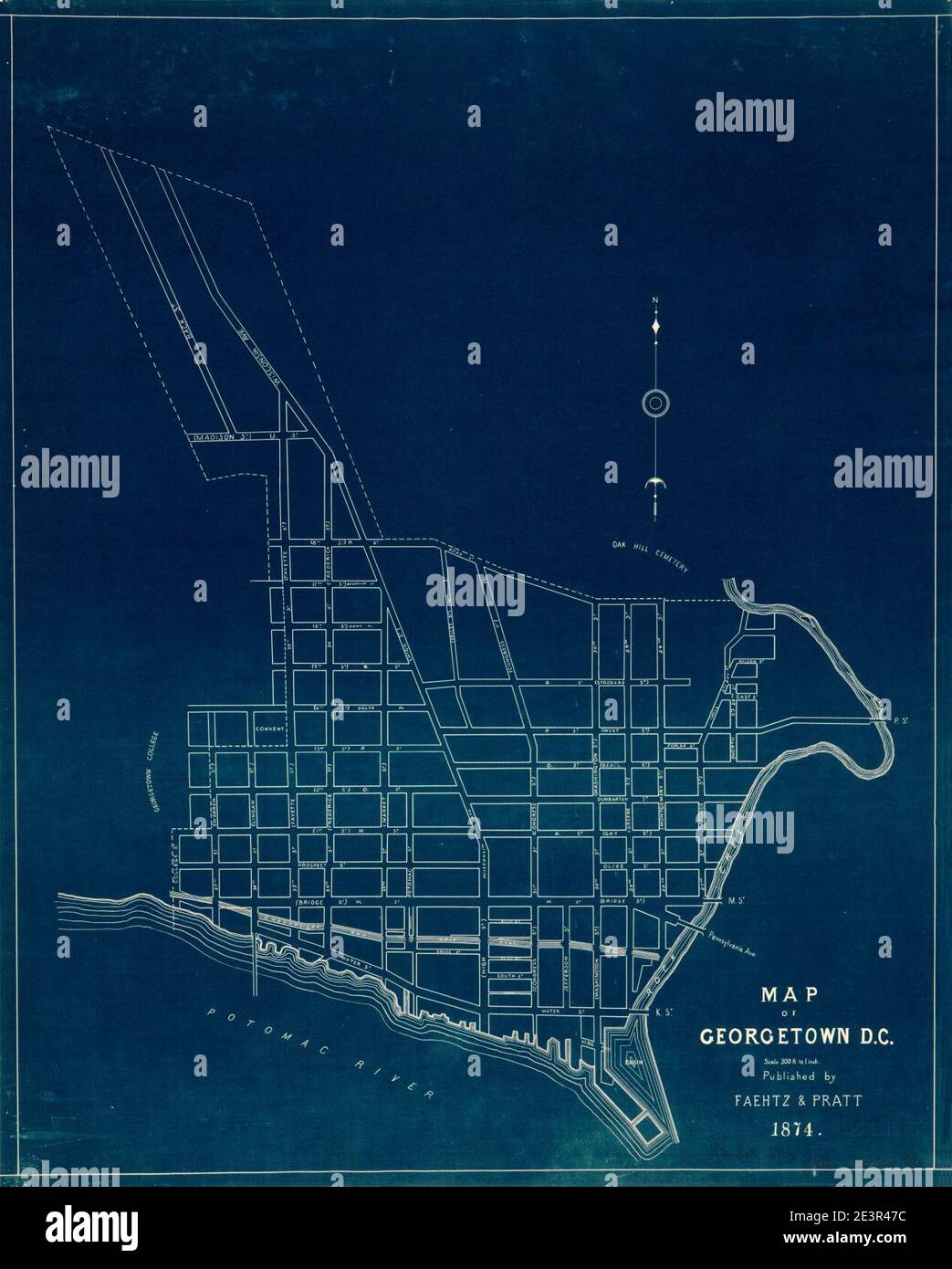 Map of Georgetown D.C Stock Photo - Alamy