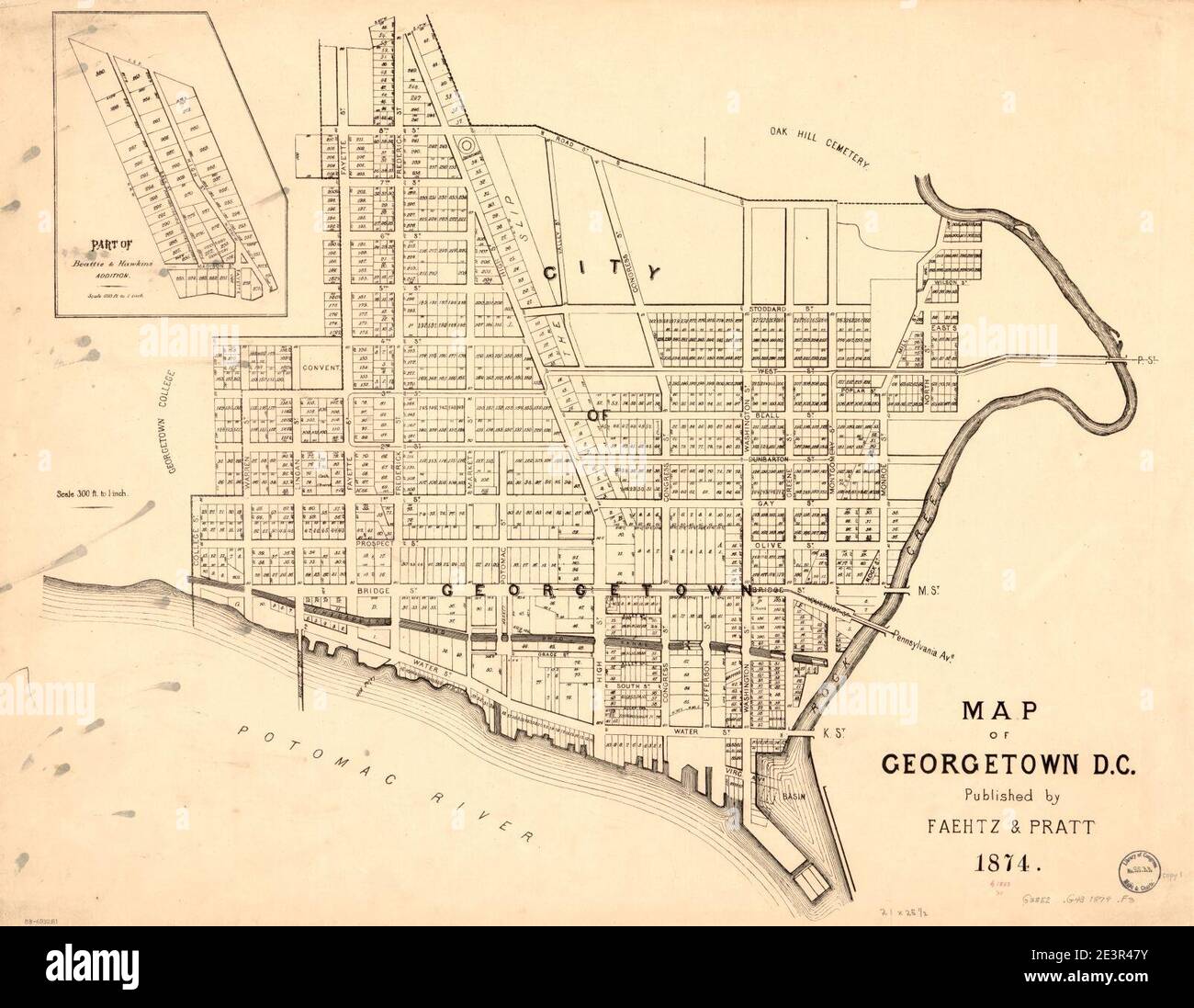Historic map georgetown hi-res stock photography and images - Alamy