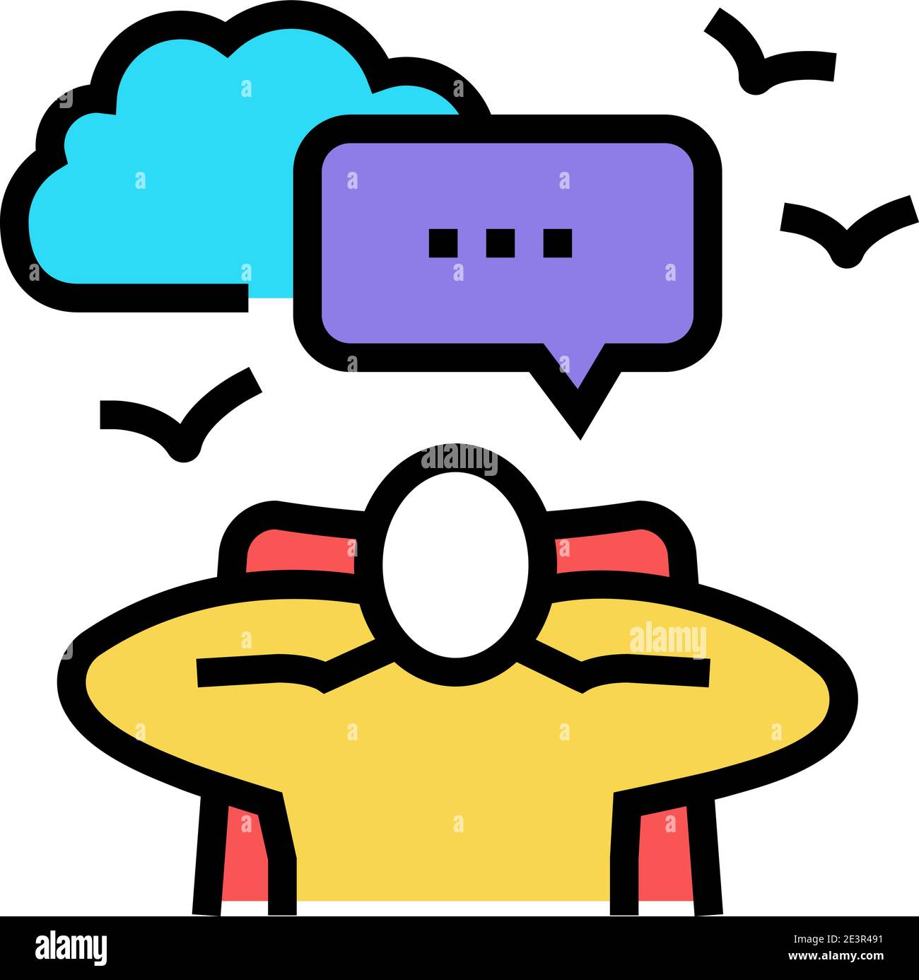 comfort people value color icon vector illustration Stock Vector Image ...