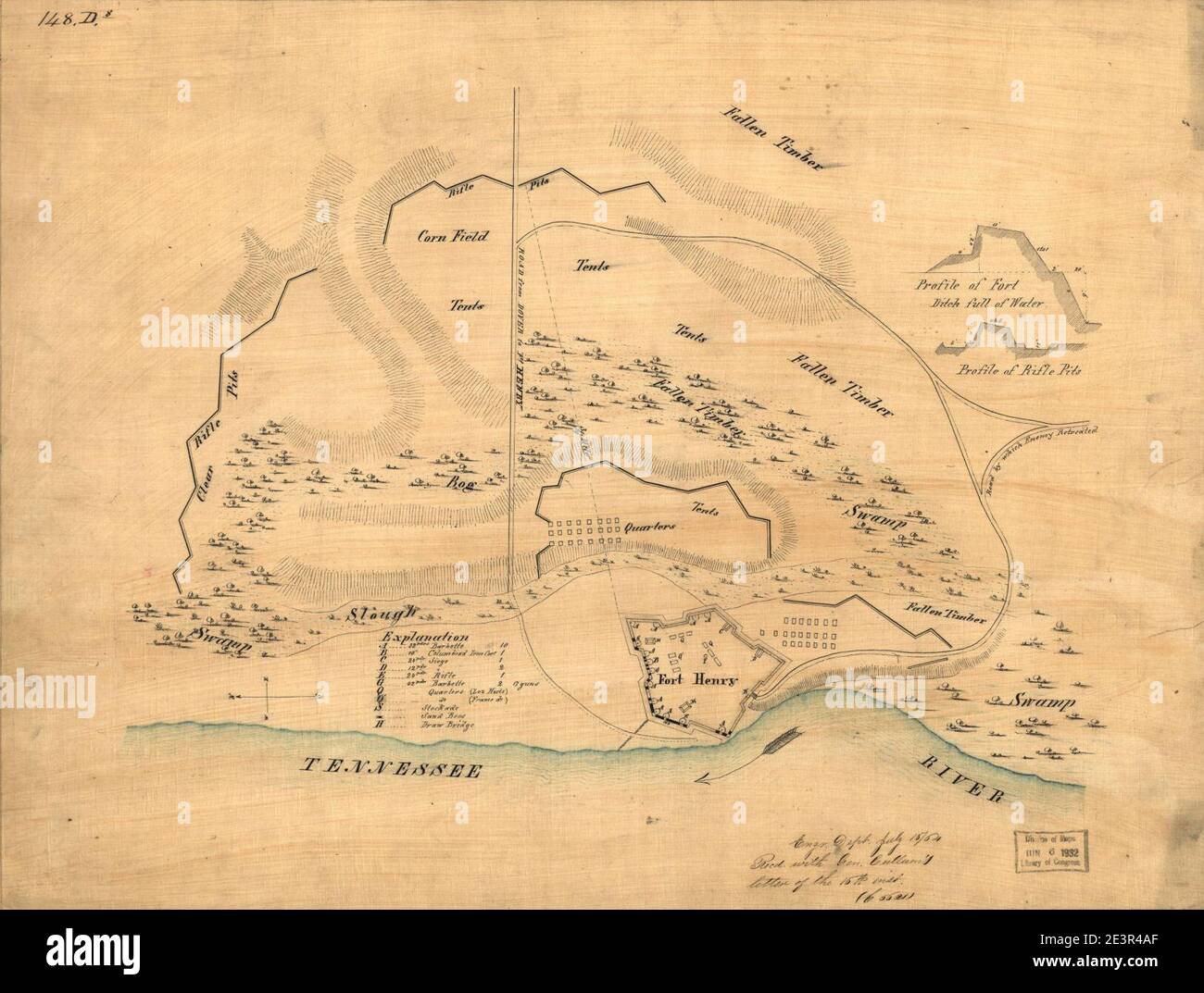 Map of Fort Henry Stock Photo - Alamy