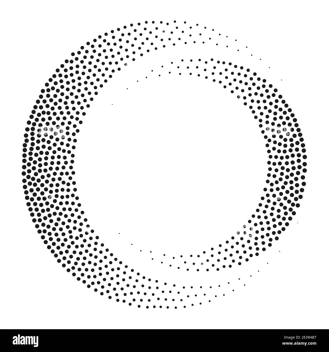 Circle dot pattern halftone vector round background design Stock Vector ...
