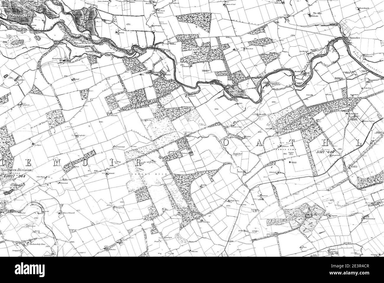 Map of Forfarshire Sheet 032, Ordnance Survey, 1865-1869 Stock Photo ...