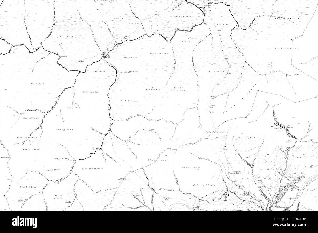 Map of Forfarshire Sheet 008, Ordnance Survey, 1865-1869 Stock Photo ...