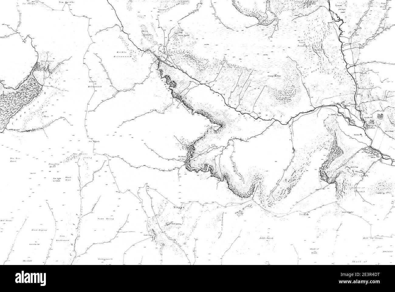 Map of Forfarshire Sheet 010, Ordnance Survey, 1865-1869 Stock Photo ...