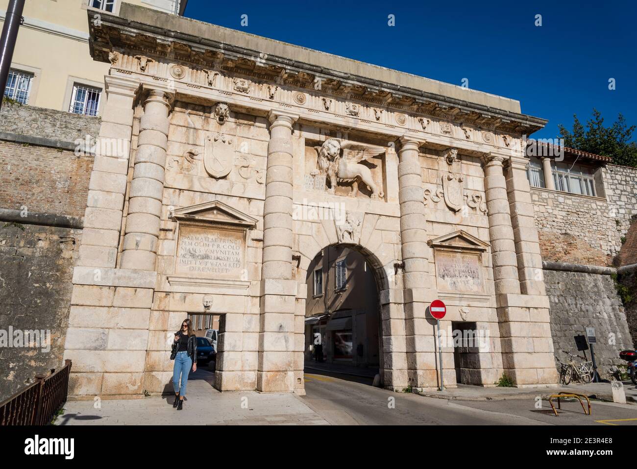 The Land Gate, Roman Gate to the Old Town, Zadar, Dalmatia, Croatia ...