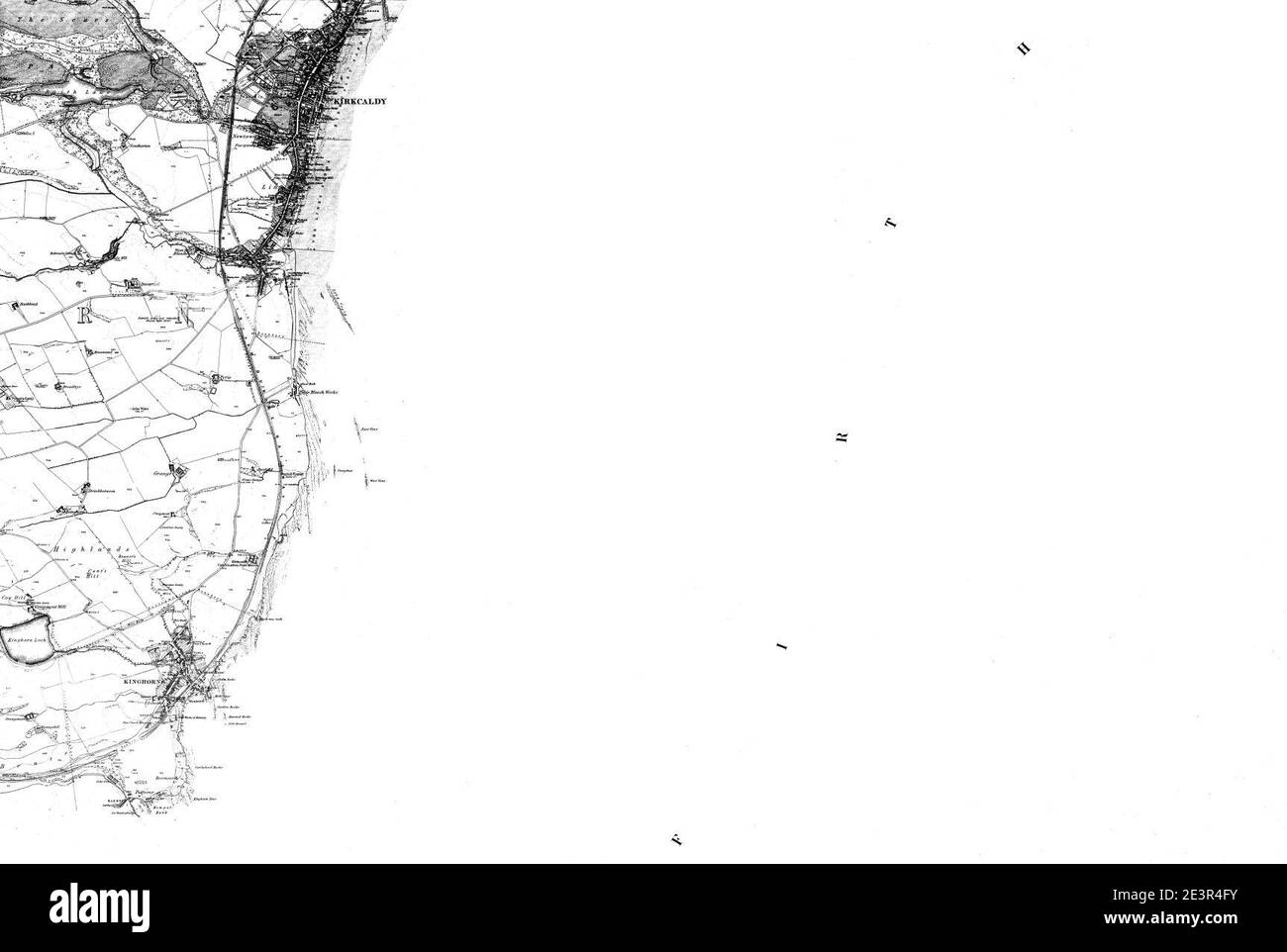 Map of Fifeshire Sheet 037, Ordnance Survey, 1855-1857 Stock Photo - Alamy