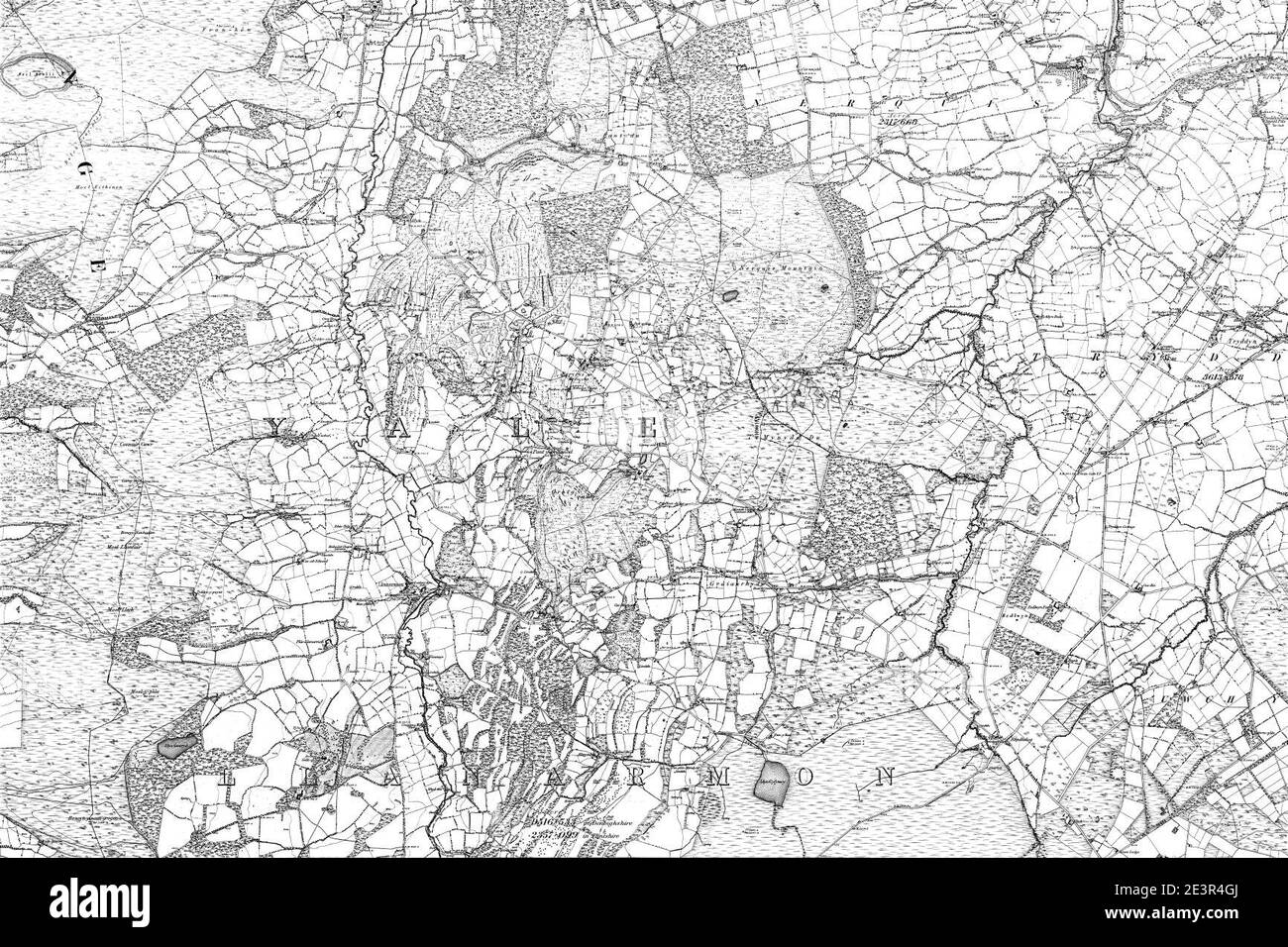 Map of Flintshire Sheet 016, Ordnance Survey, 1878-1882 Stock Photo - Alamy