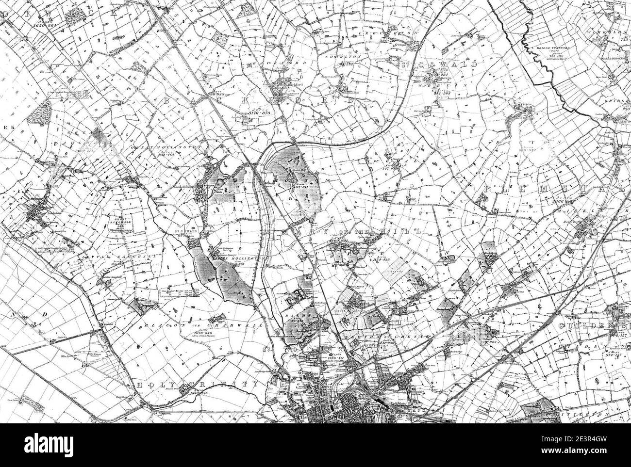 Map of flintshire Black and White Stock Photos & Images - Alamy