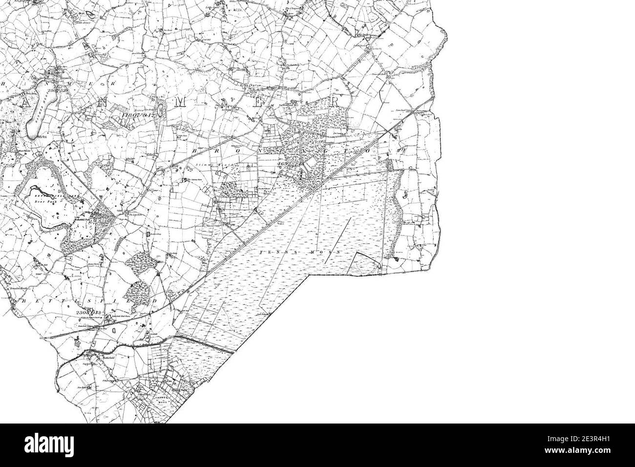 Map of Flintshire Sheet 026, Ordnance Survey, 1878-1882 Stock Photo - Alamy