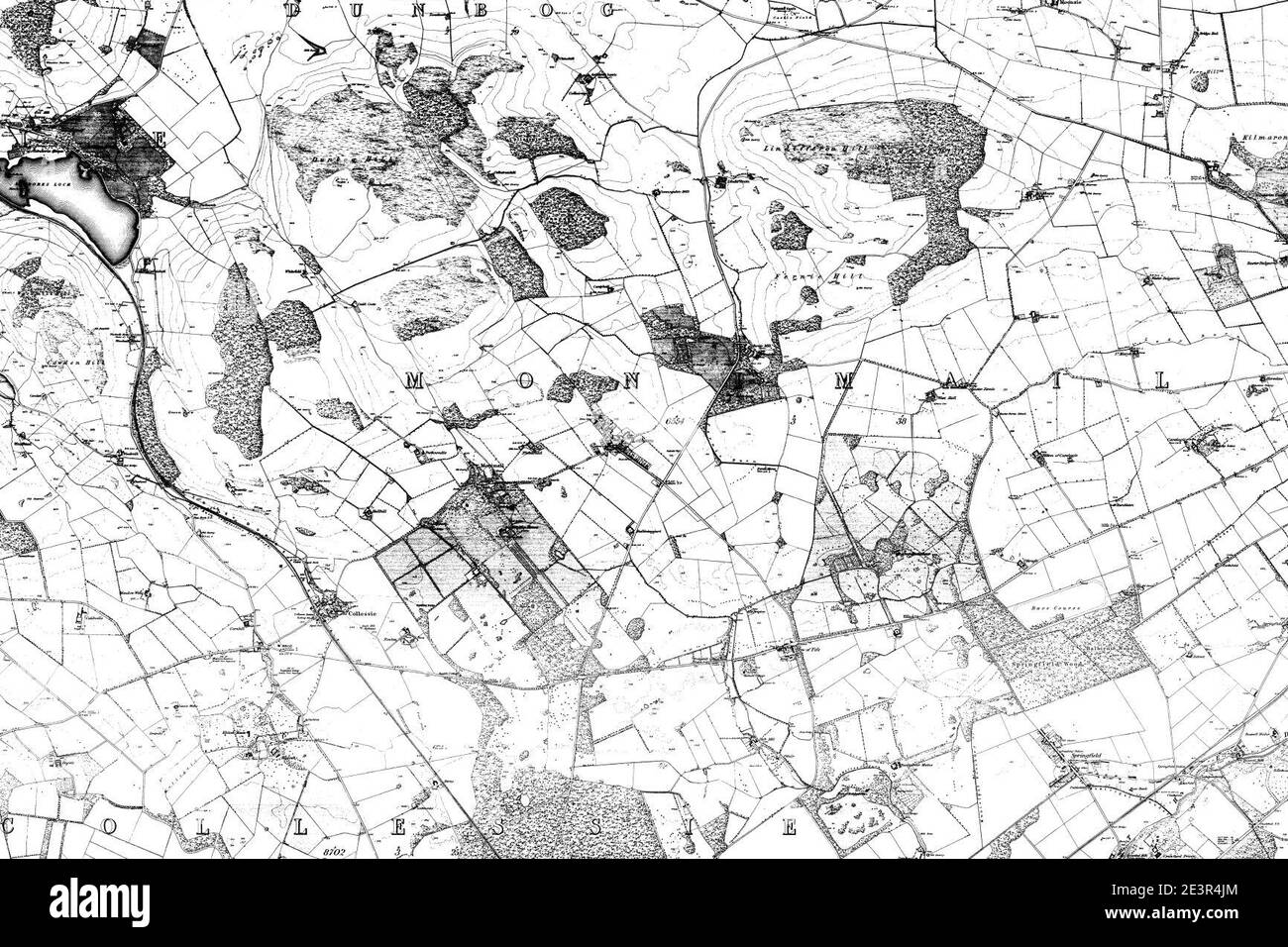 Map of Fifeshire Sheet 010, Ordnance Survey, 1855-1857 Stock Photo - Alamy