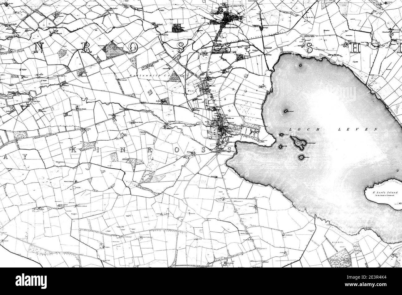 Map of Fifeshire Sheet 022, Ordnance Survey, 1855-1857 Stock Photo - Alamy