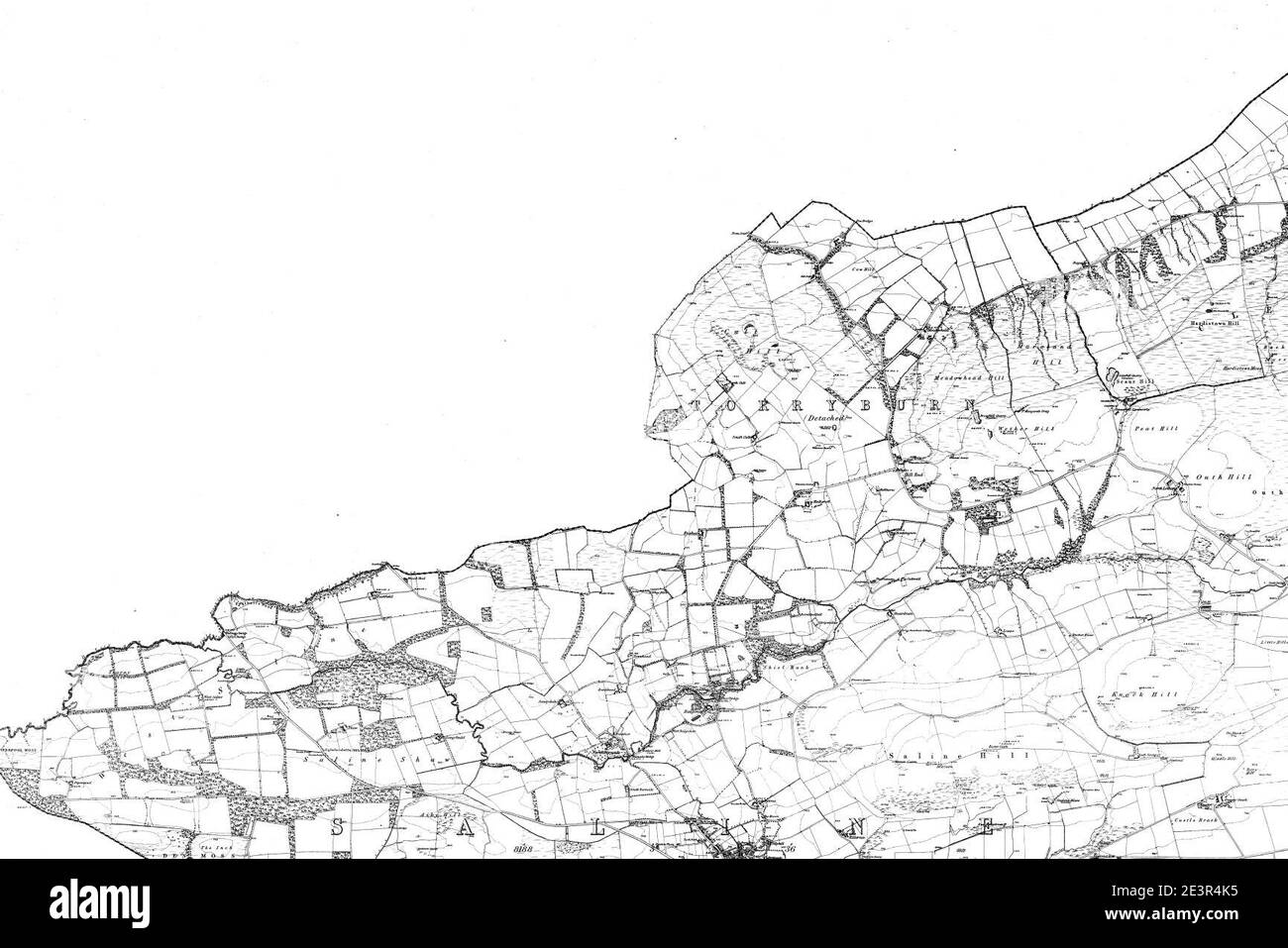 Map of Fifeshire Sheet 029, Ordnance Survey, 1855-1857 Stock Photo - Alamy