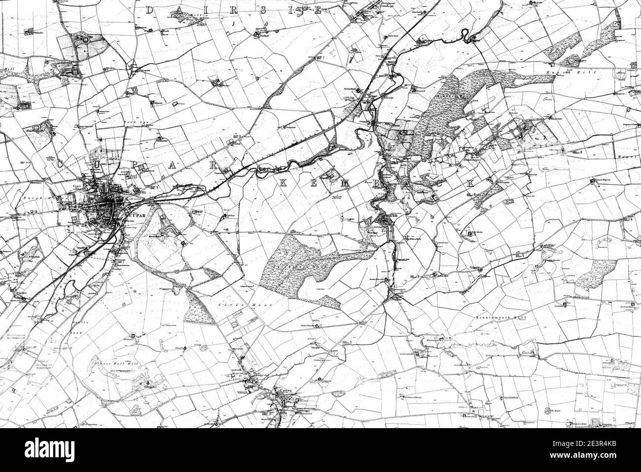 Map of Fifeshire Sheet 011, Ordnance Survey, 1855-1857 Stock Photo - Alamy
