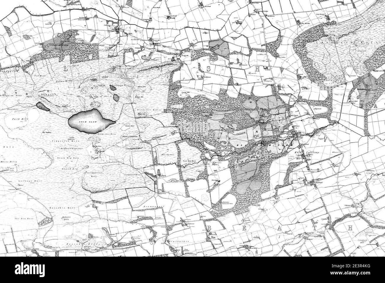 Map of Fifeshire Sheet 030, Ordnance Survey, 1855-1857 Stock Photo - Alamy