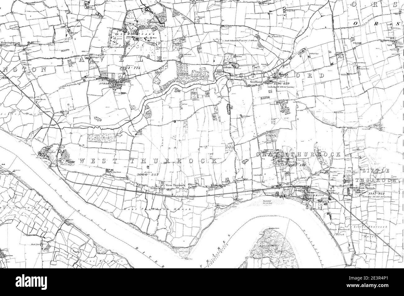 Map of Essex Sheet 083, Ordnance Survey, 1872-1890 Stock Photo - Alamy