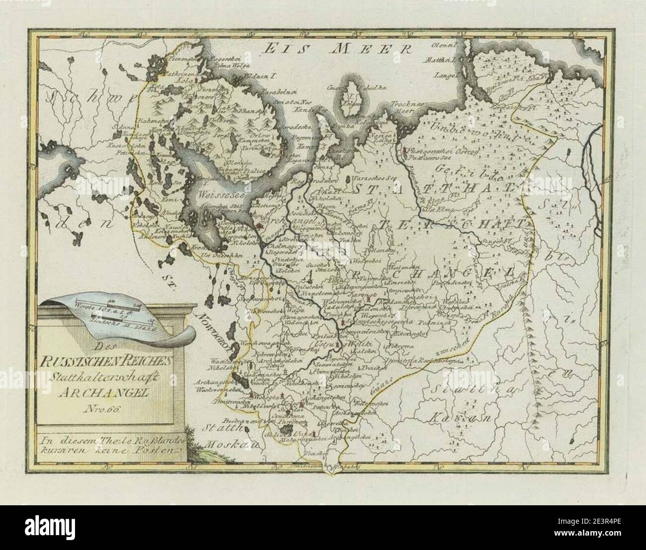 Map of European Russia in 1791 by Reilly 066 Stock Photo - Alamy