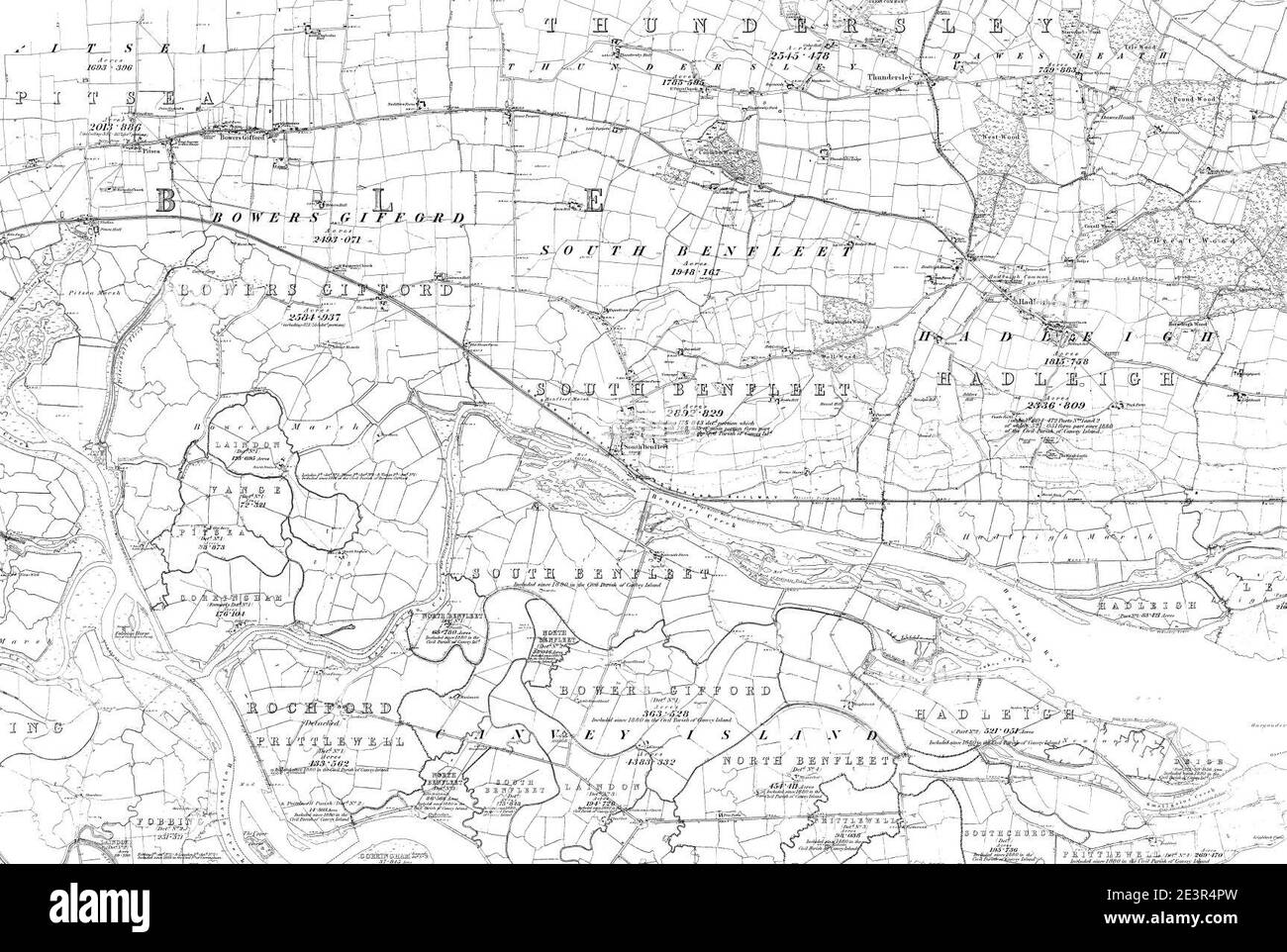 Map of Essex Sheet 077, Ordnance Survey, 1872-1890 Stock Photo - Alamy