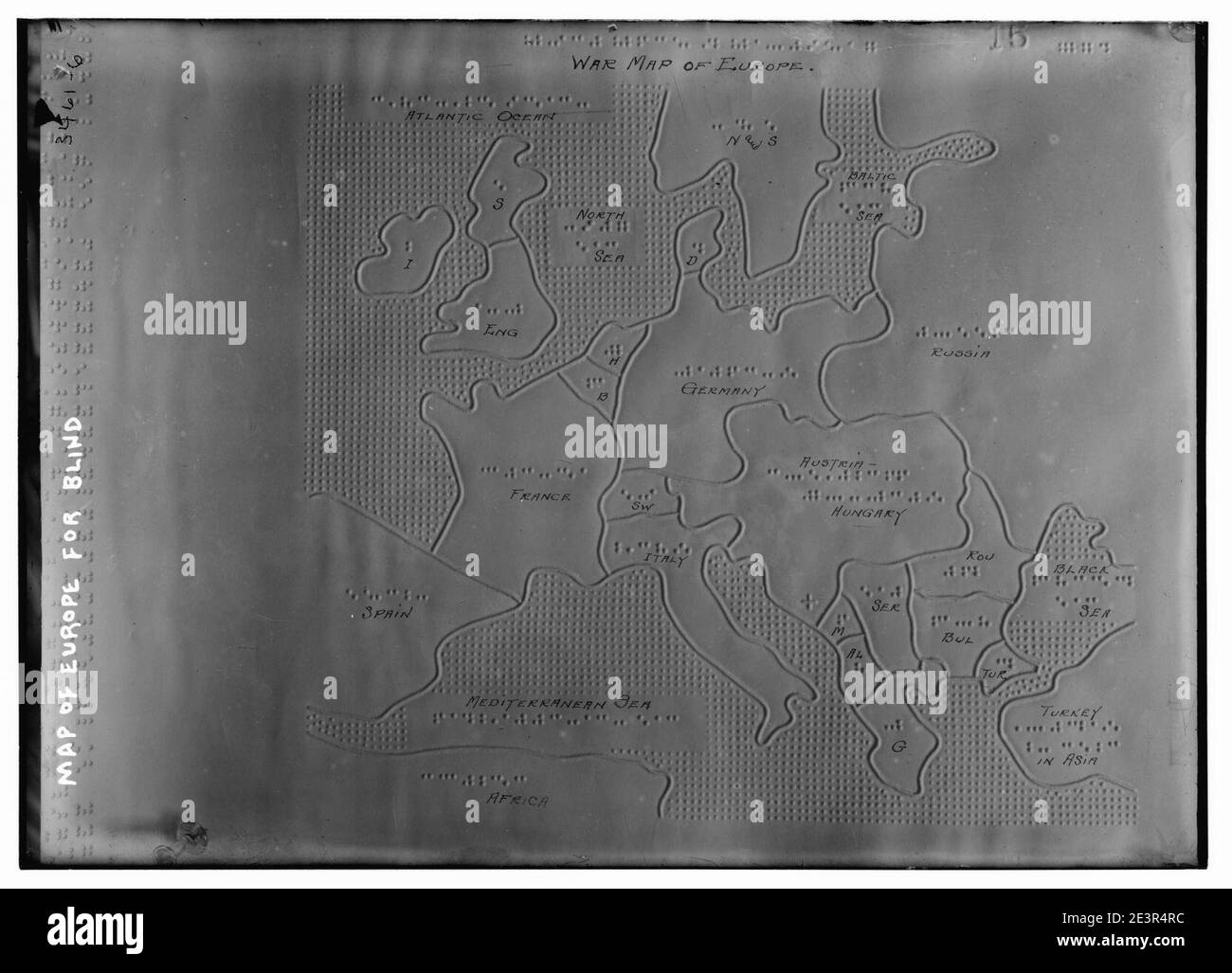 Map of Europe, for blind Stock Photo - Alamy