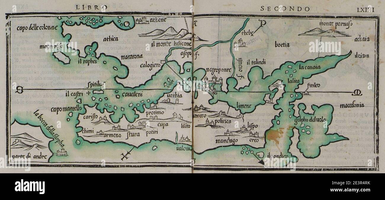 Euboea map hi-res stock photography and images - Alamy