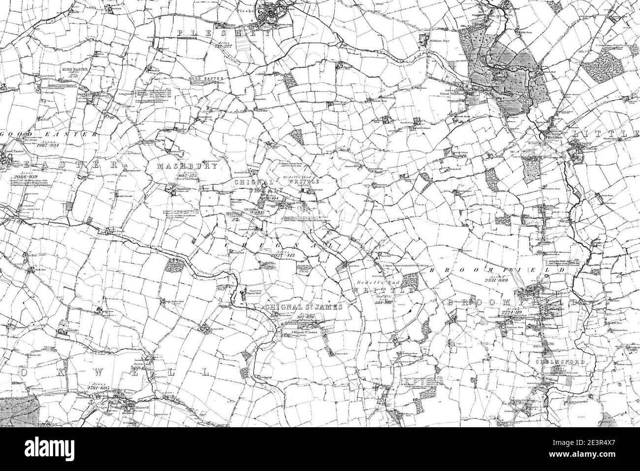 Map of Essex Sheet 043, Ordnance Survey, 1872-1890 Stock Photo - Alamy