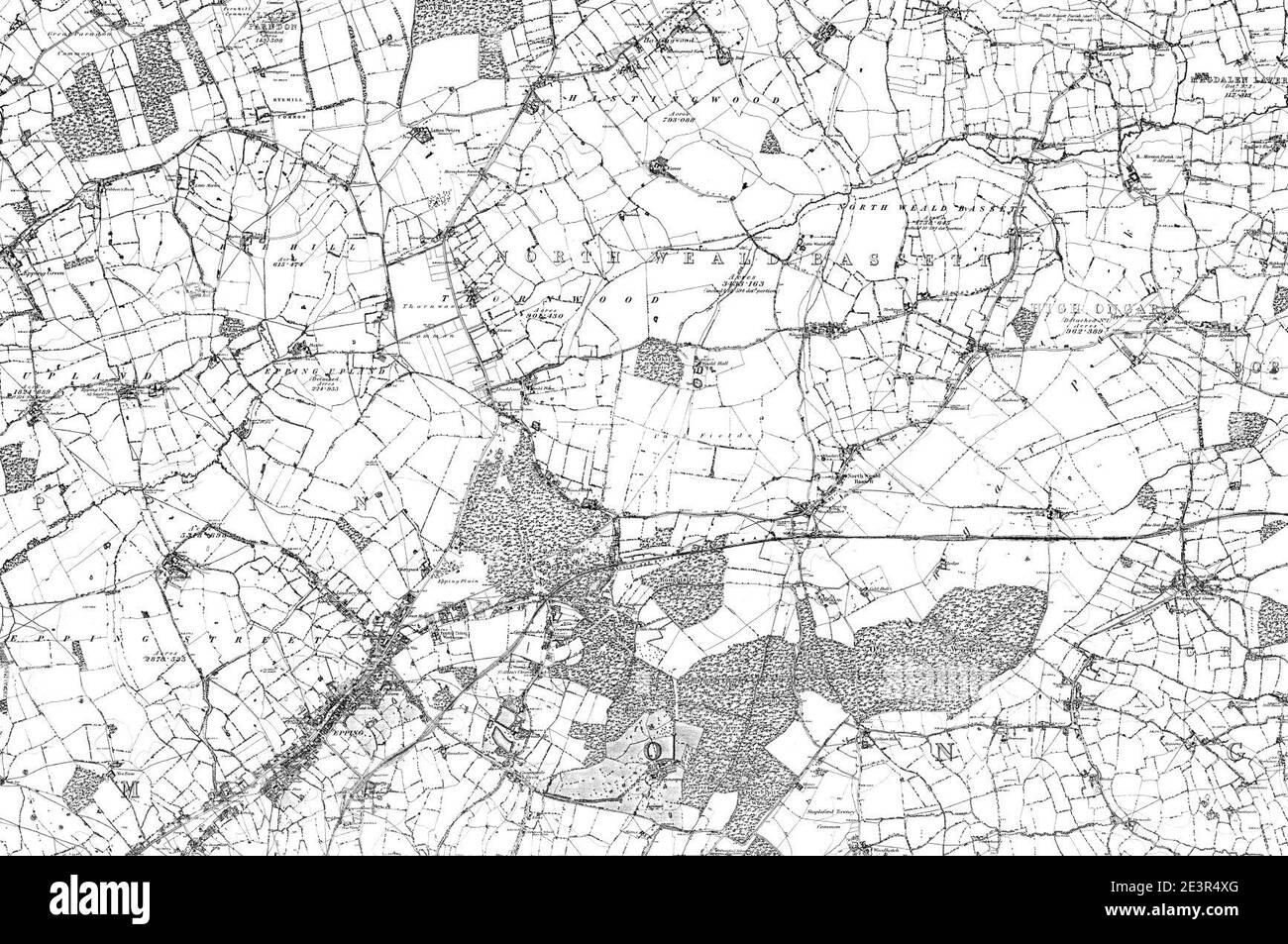 Map of Essex Sheet 050, Ordnance Survey, 1872-1890 Stock Photo - Alamy