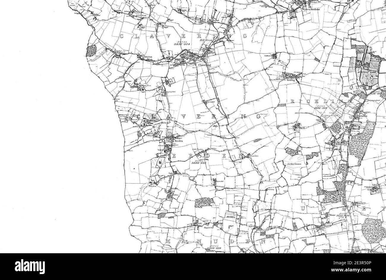Map of Essex Sheet 013, Ordnance Survey, 1872-1890 Stock Photo - Alamy