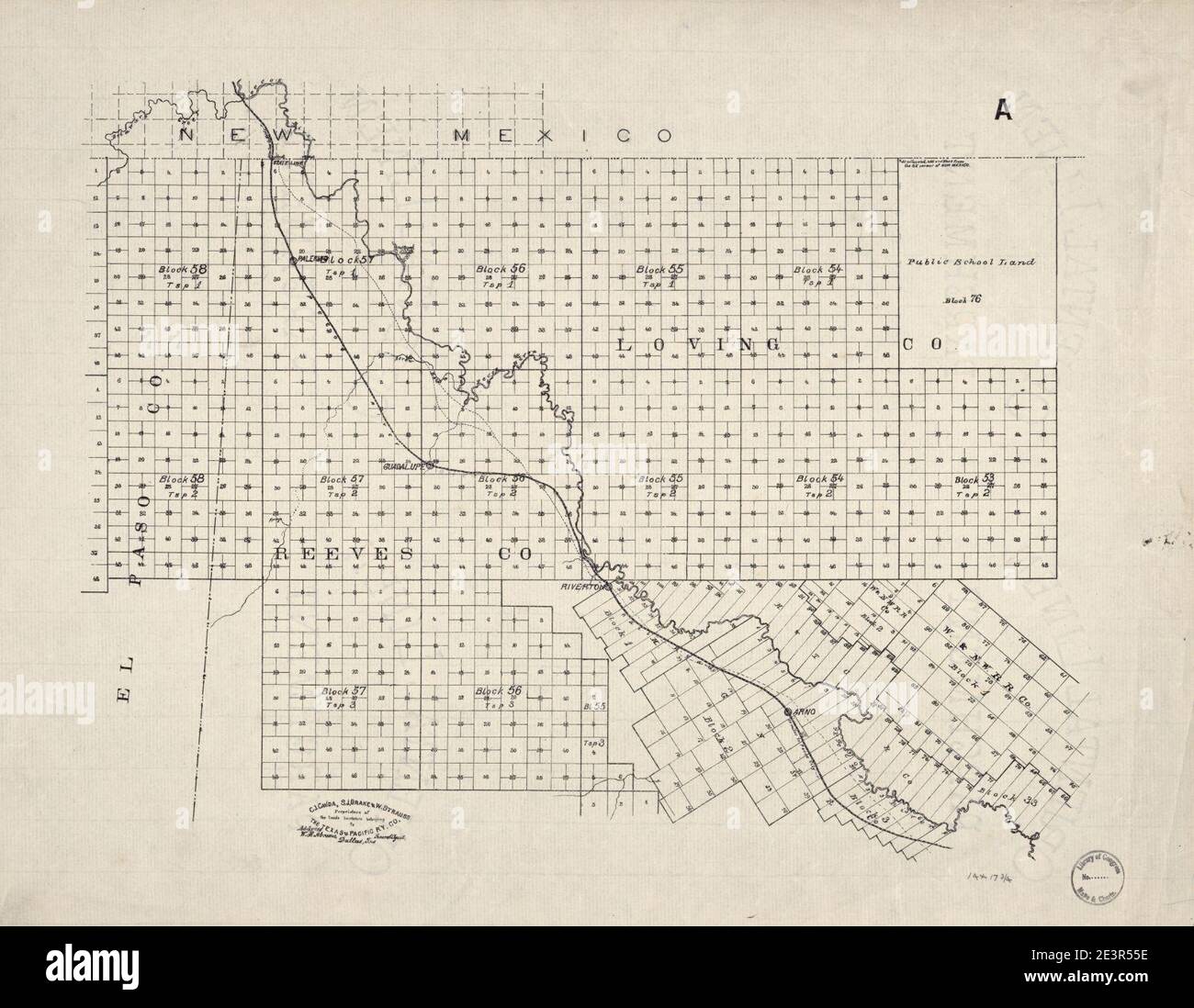 Map of El Paso County, Texas Stock Photo - Alamy