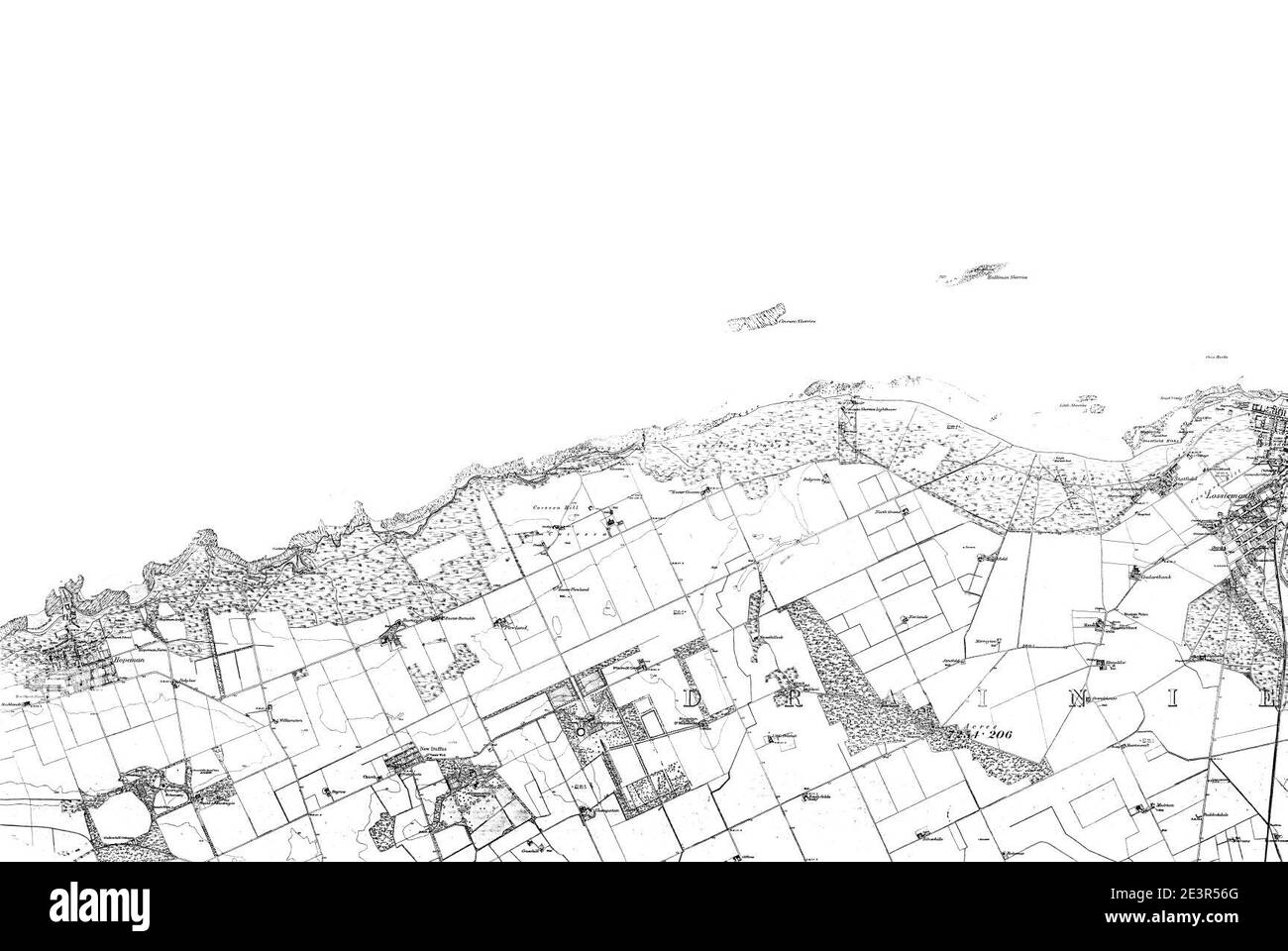 Map of Elginshire Sheet 002, Ordnance Survey, 1873-1874 Stock Photo - Alamy