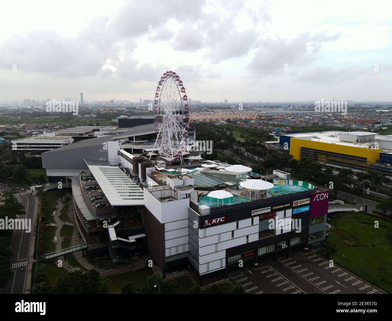 Aerial view of AEON MALL Jakarta Garden City, AEON is a Largest ...