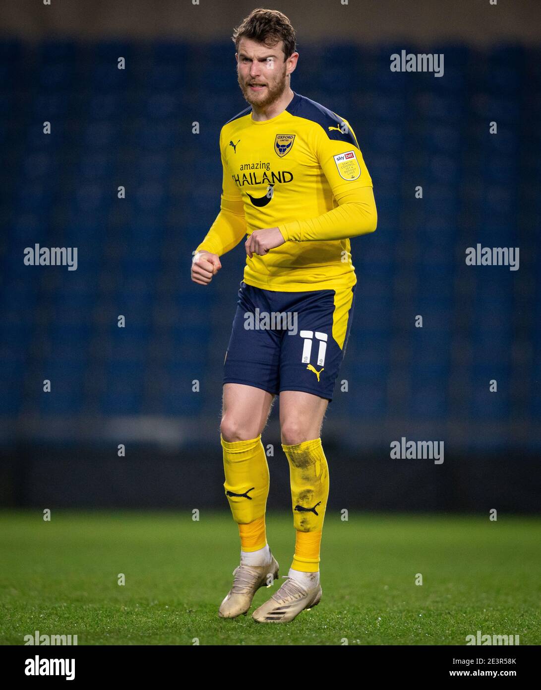 Sam Winnall of Oxford United during the EFL 'Papa John's' Trophy behind ...