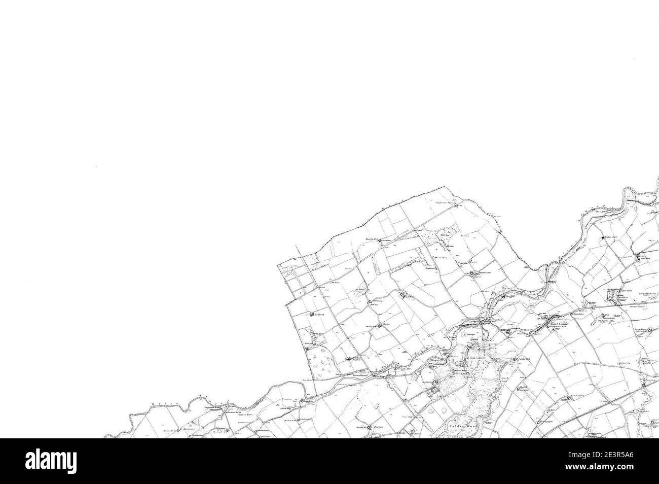 Map of Edinburghshire Sheet 004, Ordnance Survey, 1853-1884 Stock Photo ...