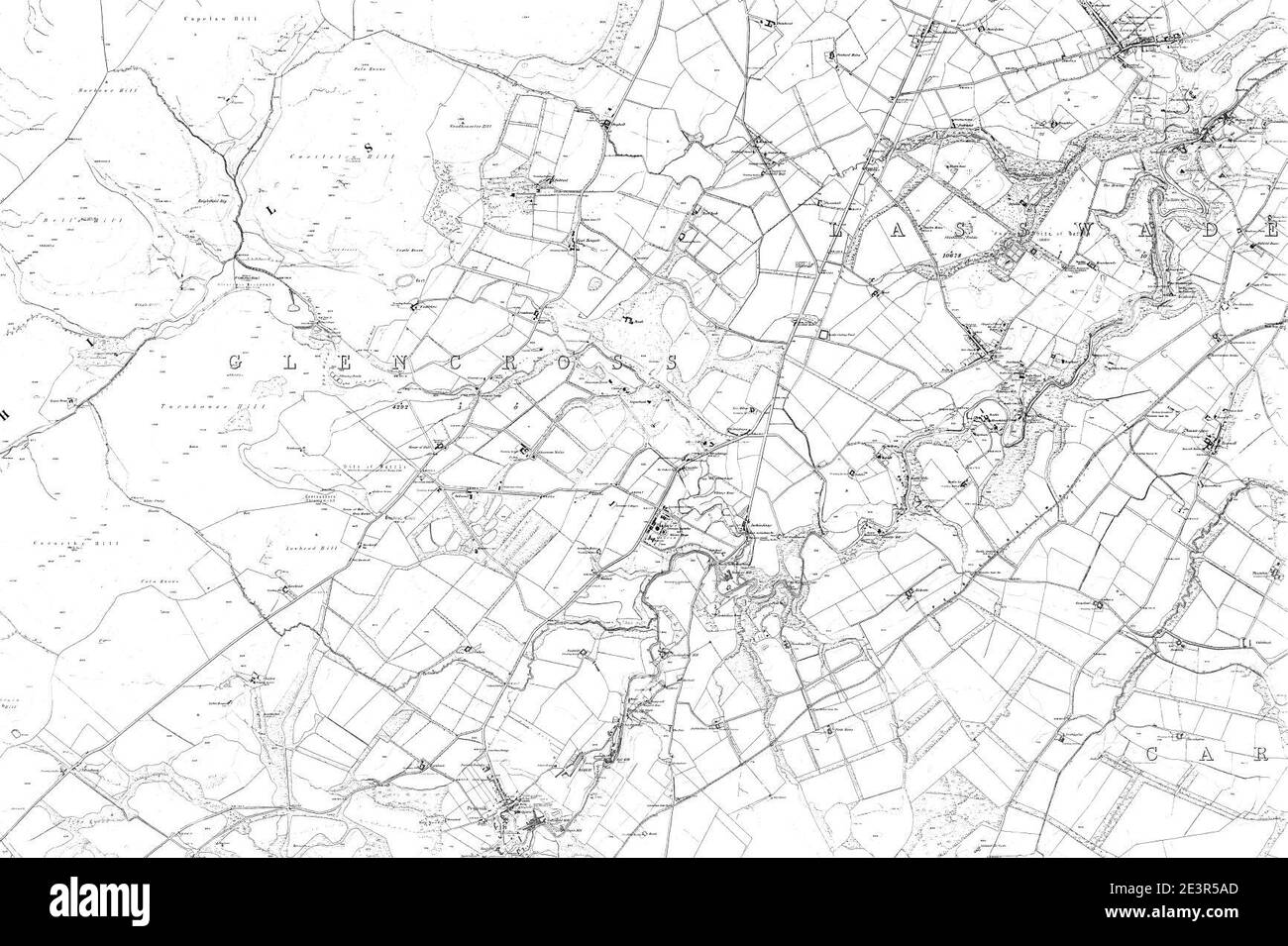 Map of Edinburghshire Sheet 012, Ordnance Survey, 1853-1884 Stock Photo ...