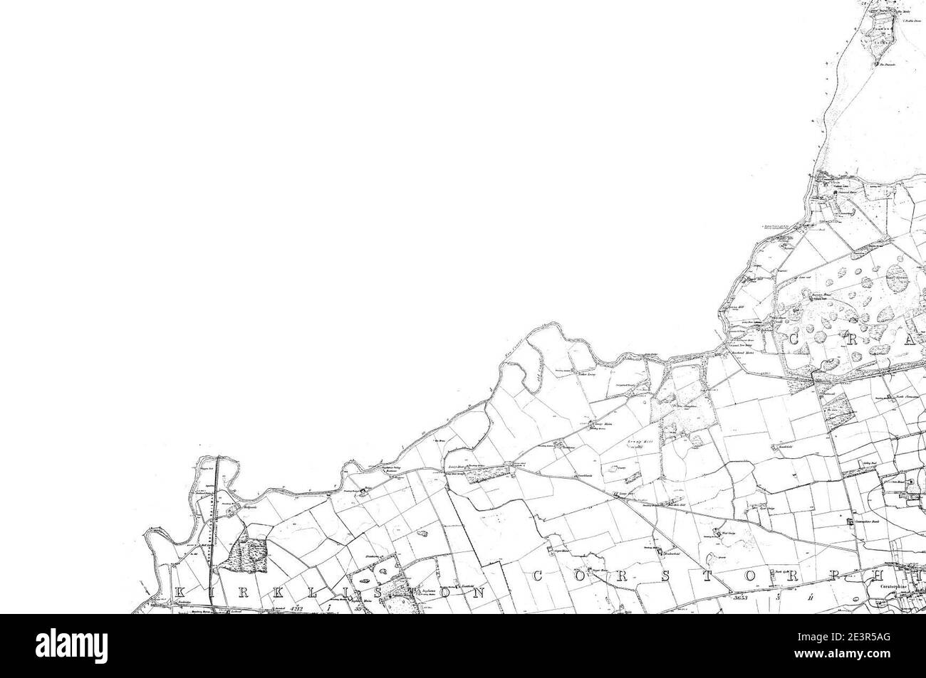 Map of Edinburghshire Sheet 001, Ordnance Survey, 1853-1884 Stock Photo ...