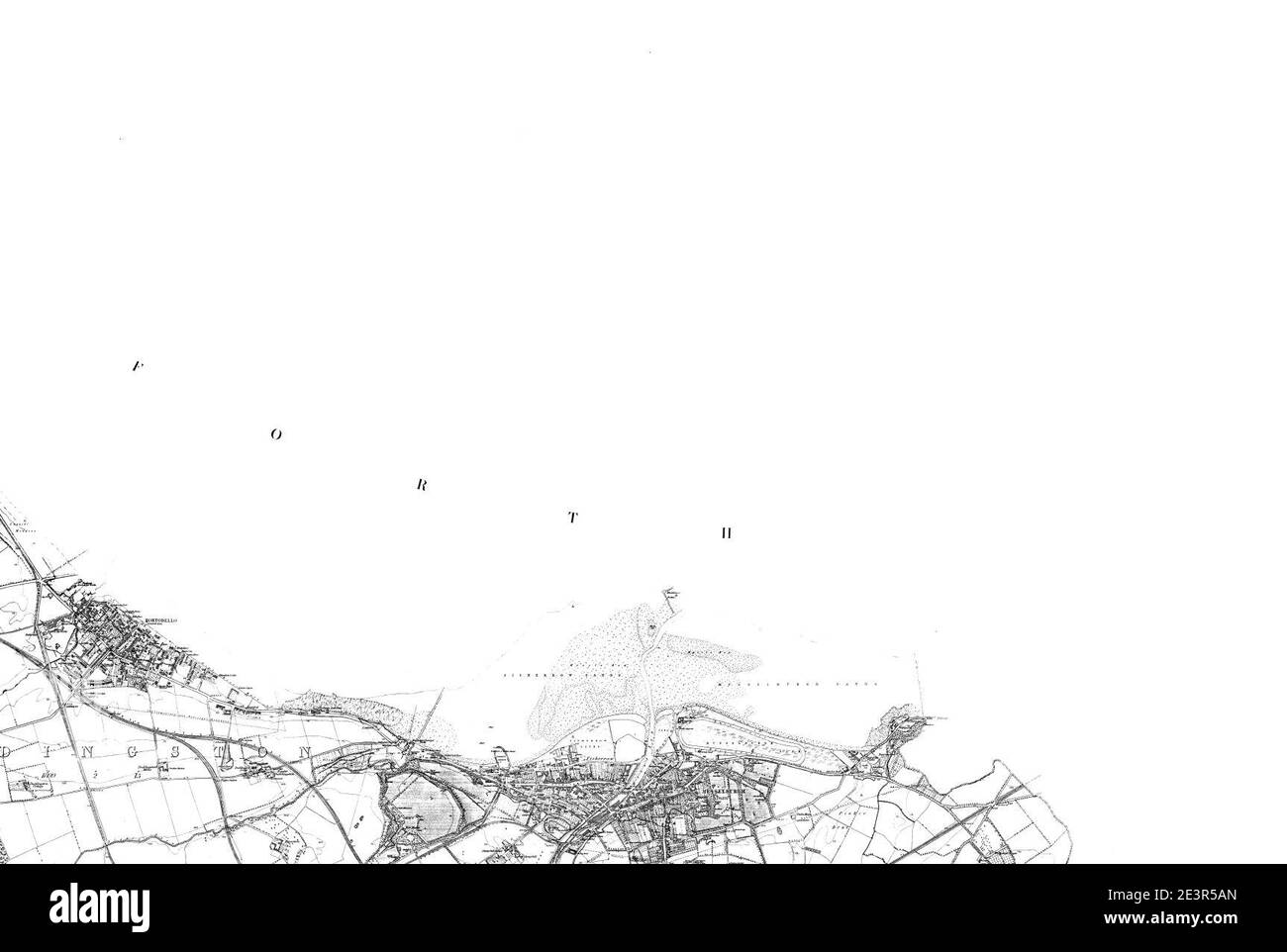 Map of Edinburghshire Sheet 003, Ordnance Survey, 1853-1884 Stock Photo ...