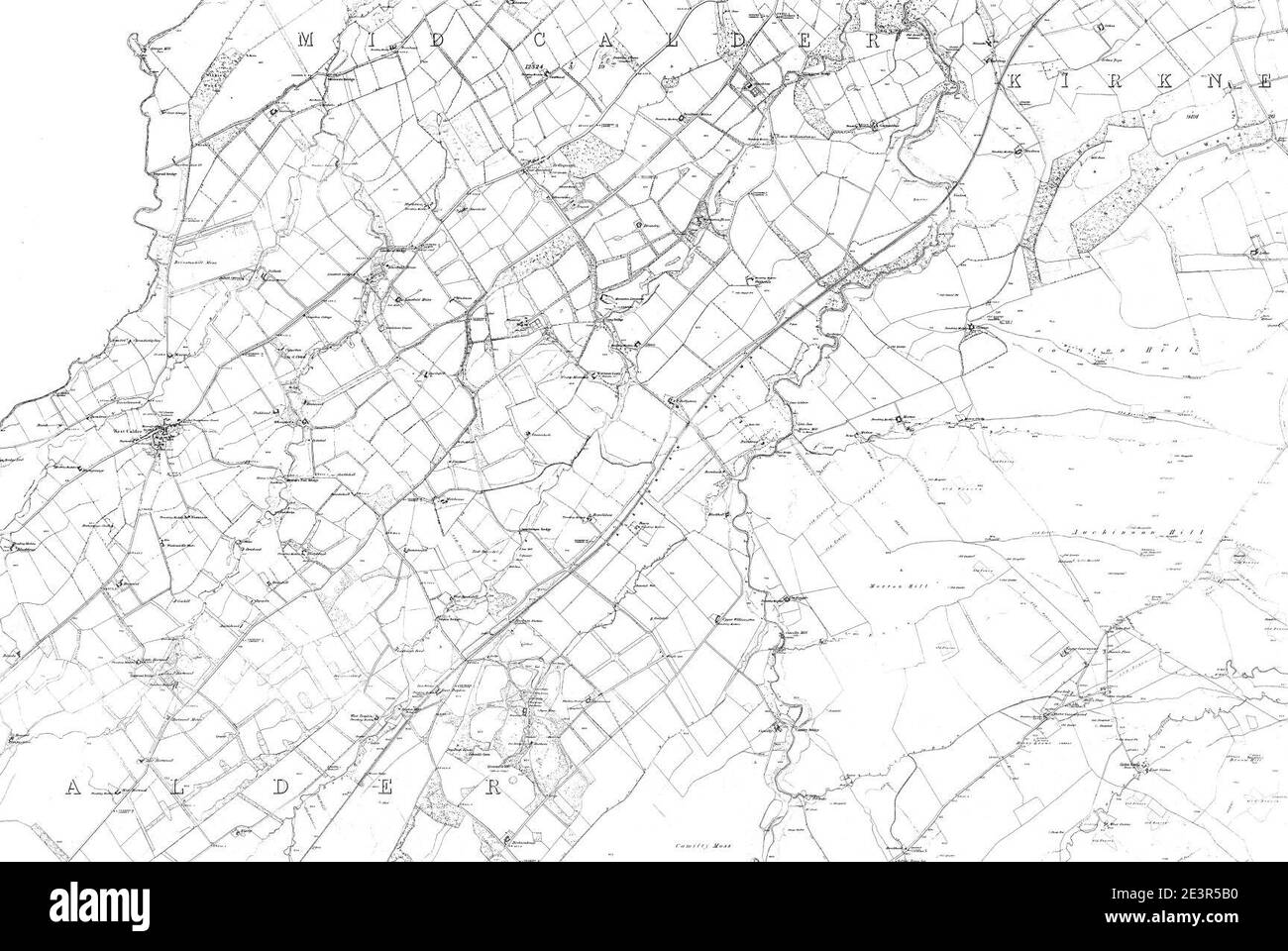 Map of Edinburghshire Sheet 010, Ordnance Survey, 1853-1884 Stock Photo ...